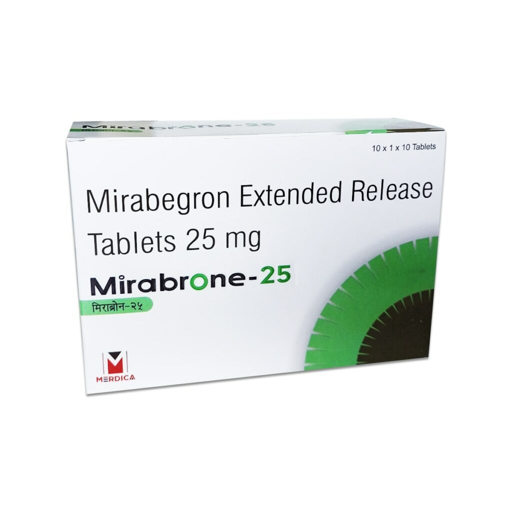 Mirabrone-25 Mirabegron Extended Release Tablets 25 mg - Merdica