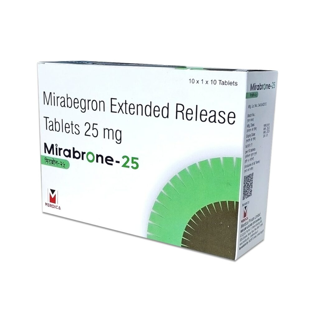 Mirabrone-25 Mirabegron Extended Release Tablets 25 mg - Merdica