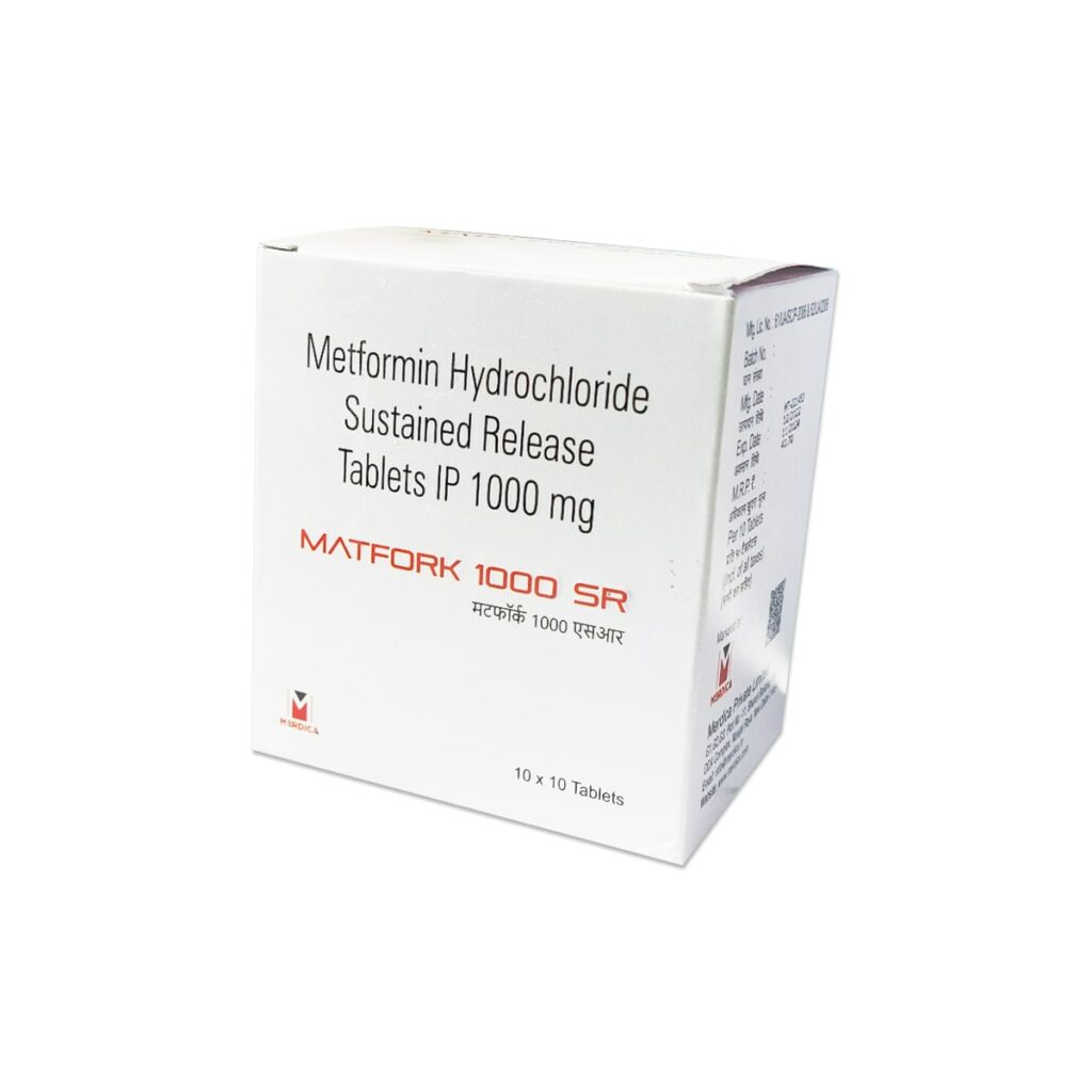 MATFORK 1000 SR Metformin Sustained Release Tablets 500 mg - Merdica